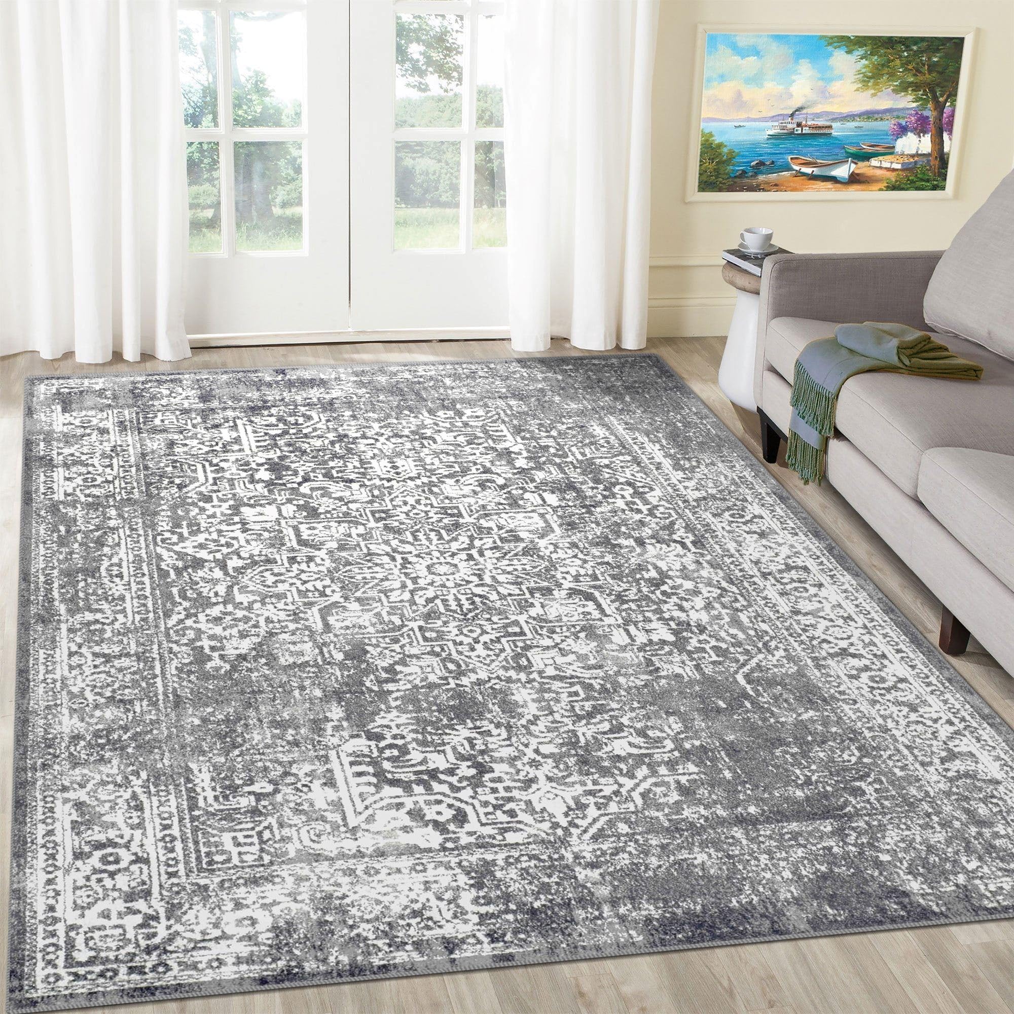 Amazon.com: vivorug 6x9 Area Rugs, Stain Resistant Washable Rug for ...