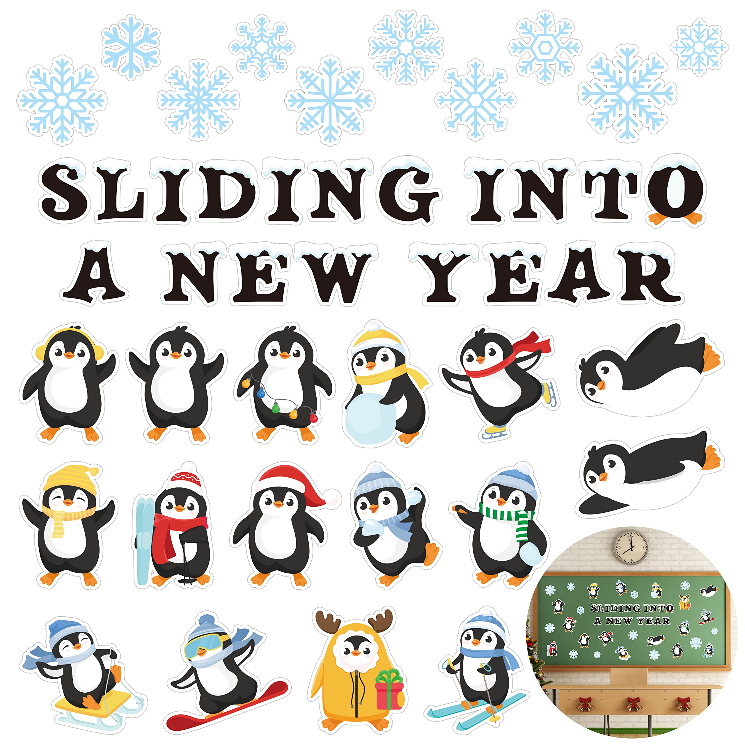 Winter Penguin Clip Art Border