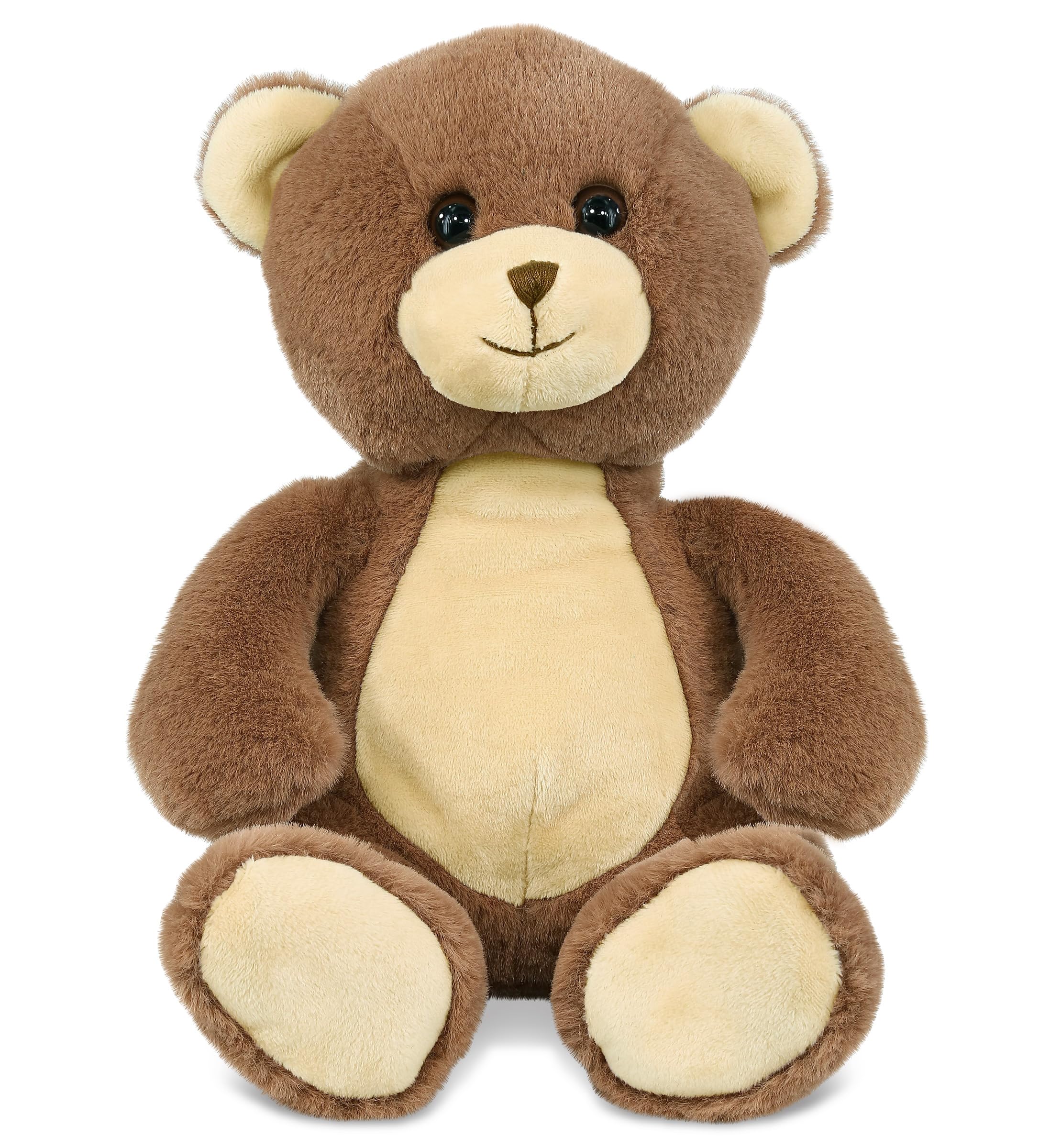Amazon.com: DolliBu Brown Bear Stuffed Animal - Soft Huggable Brown ...