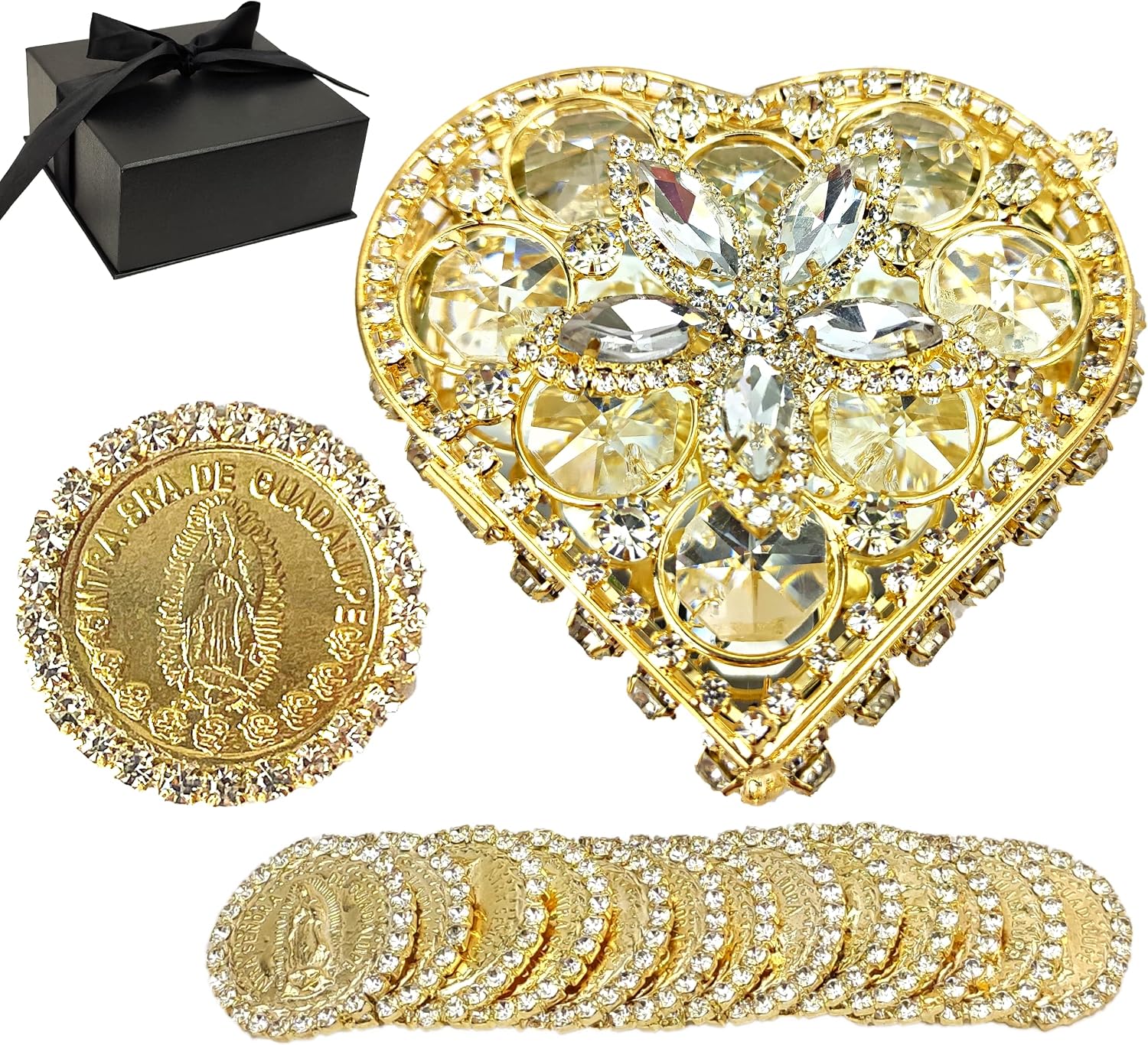 Amazon.com: Cuitáxi Catholic Wedding Coins Set - 13 Gold Plated Coins ...