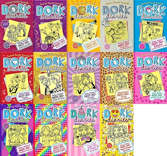 Dork Diaries Complete Set Volumes 1-14 Hardcover By Rachel Renée ...