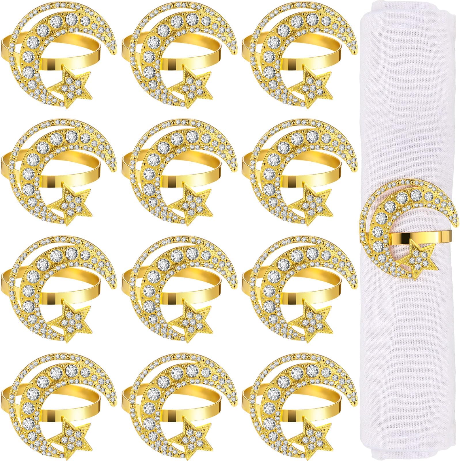 Amazon.com: 12PCS Gold Bismillah Napkin Ring: Ramadan Table Decor ...