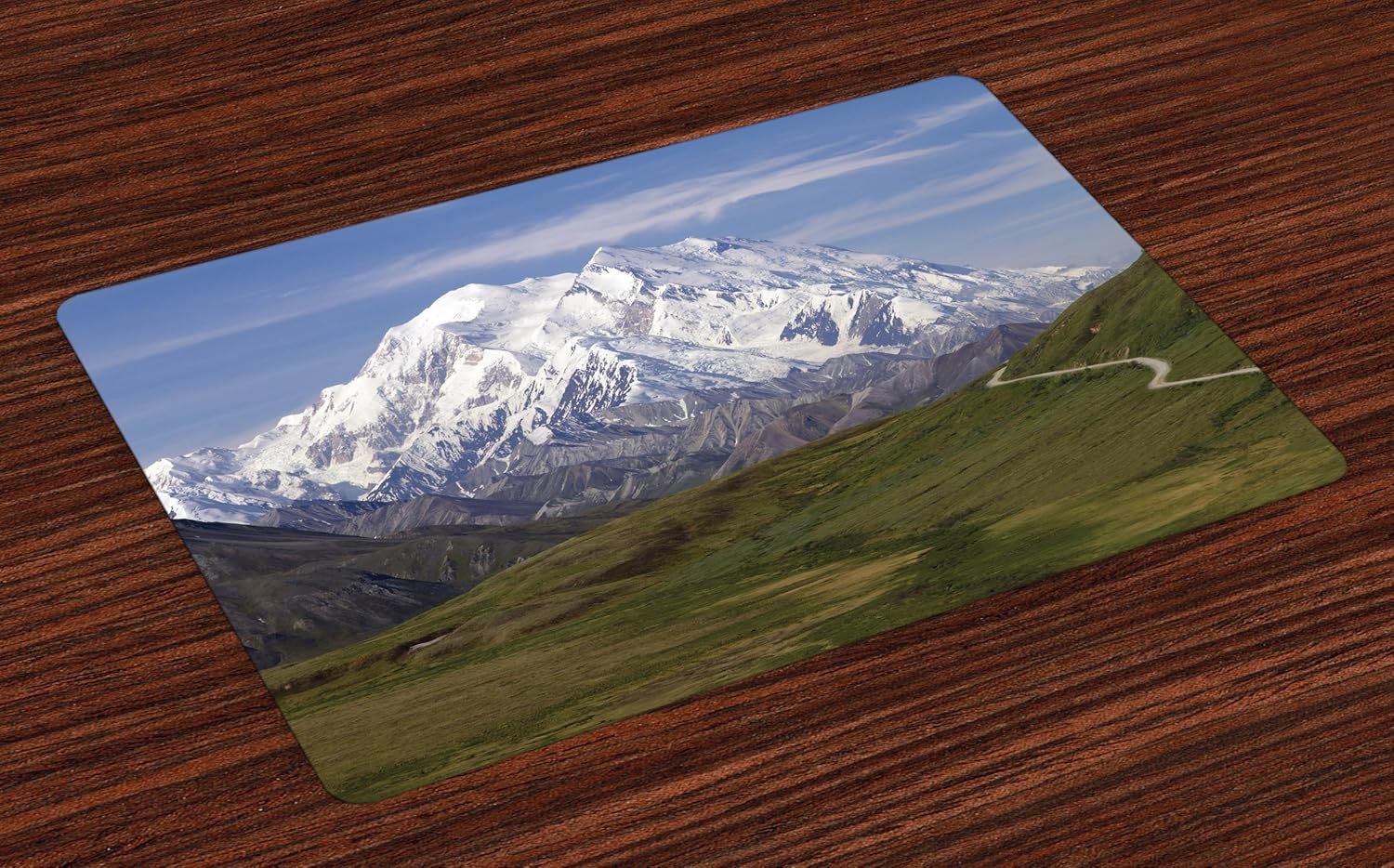 Amazon.com: Ambesonne Alaska Place Mats Set of 4, McKinley Mountain in ...