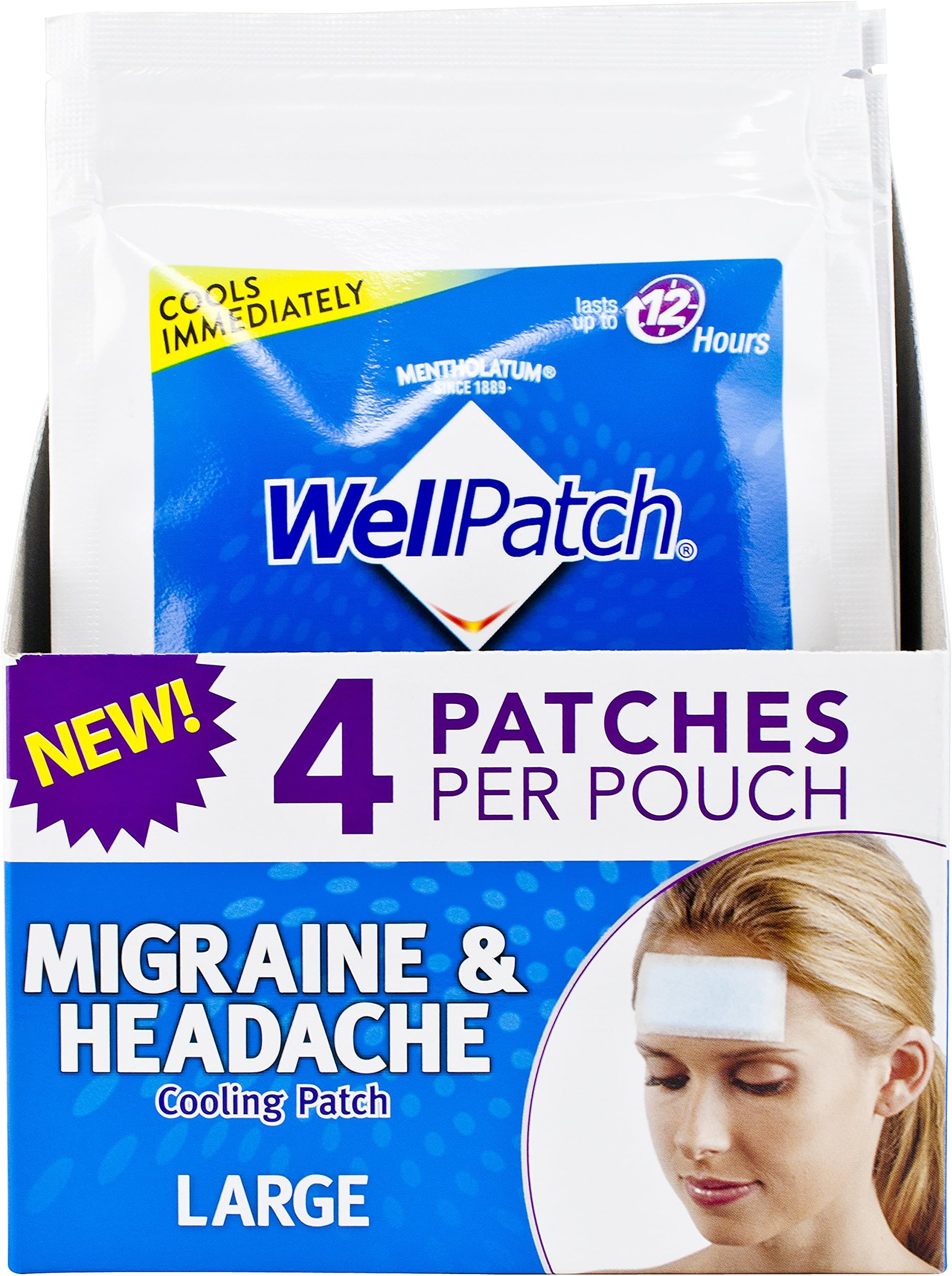 Amazon.com: WellPatch Migraine & Headache Cooling Patch - Drug Free ...