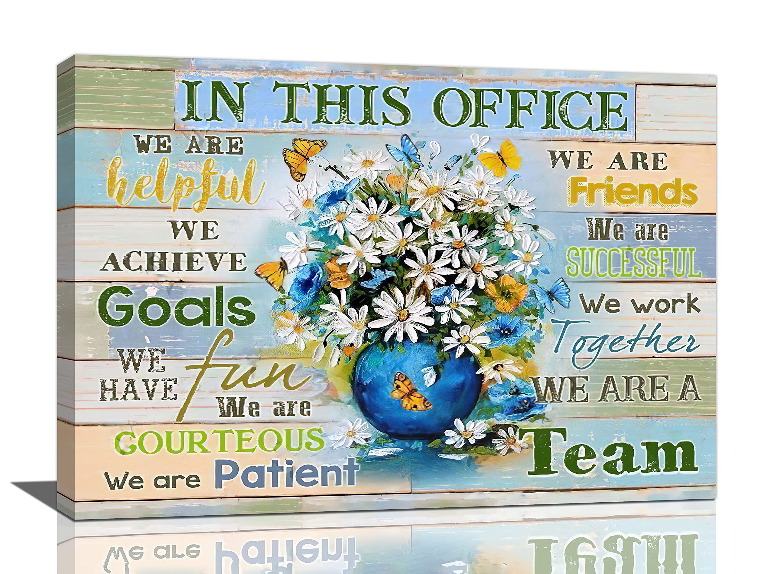 Amazon.com: In This Office Inspirational Wall Art Motivational Quotes ...