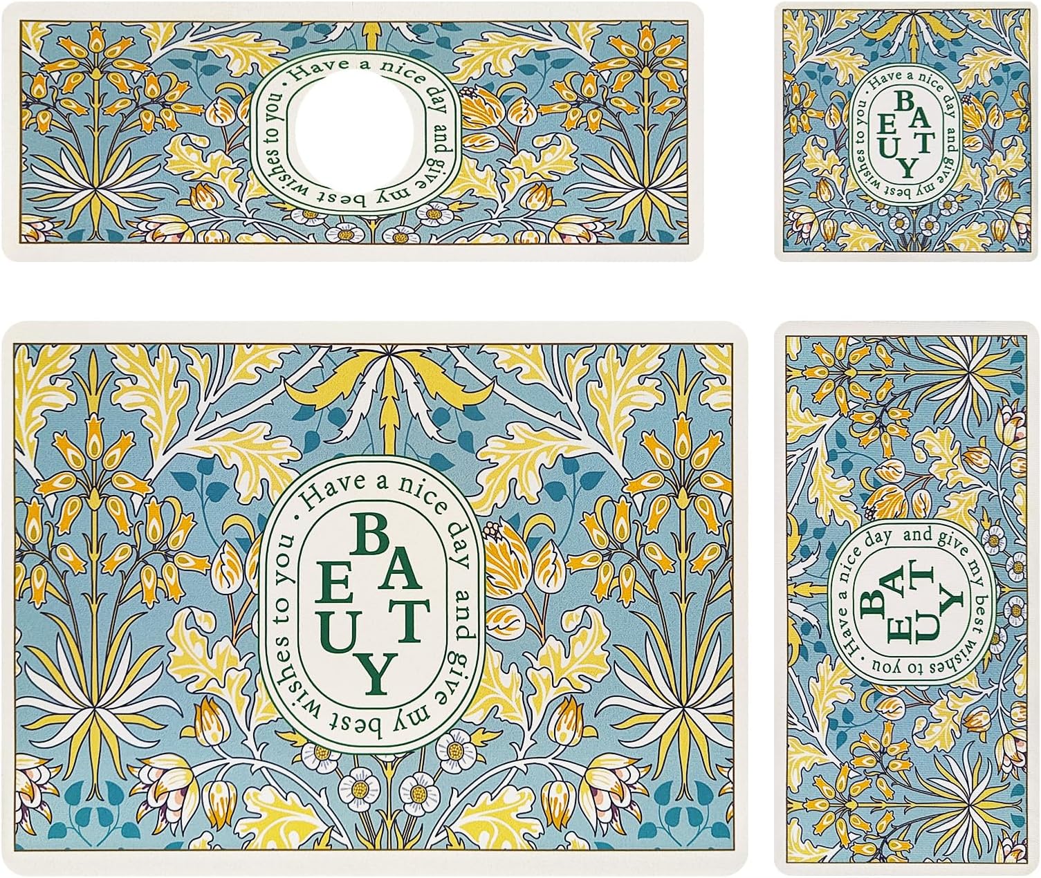 Amazon.com: Coffee Mat Rubber Backed Super Absorbent Drying Mat Kitchen ...