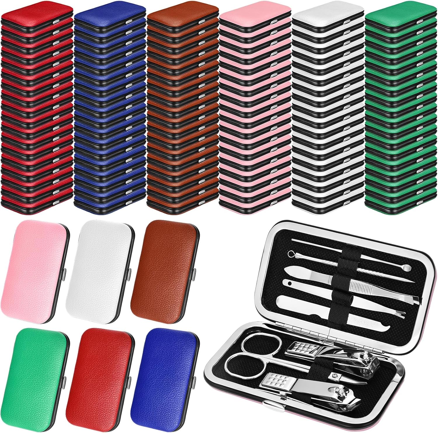 Amazon.com : Leriton 120 Pack Manicure Set Bulk, 8 in 1 Grooming Kit ...