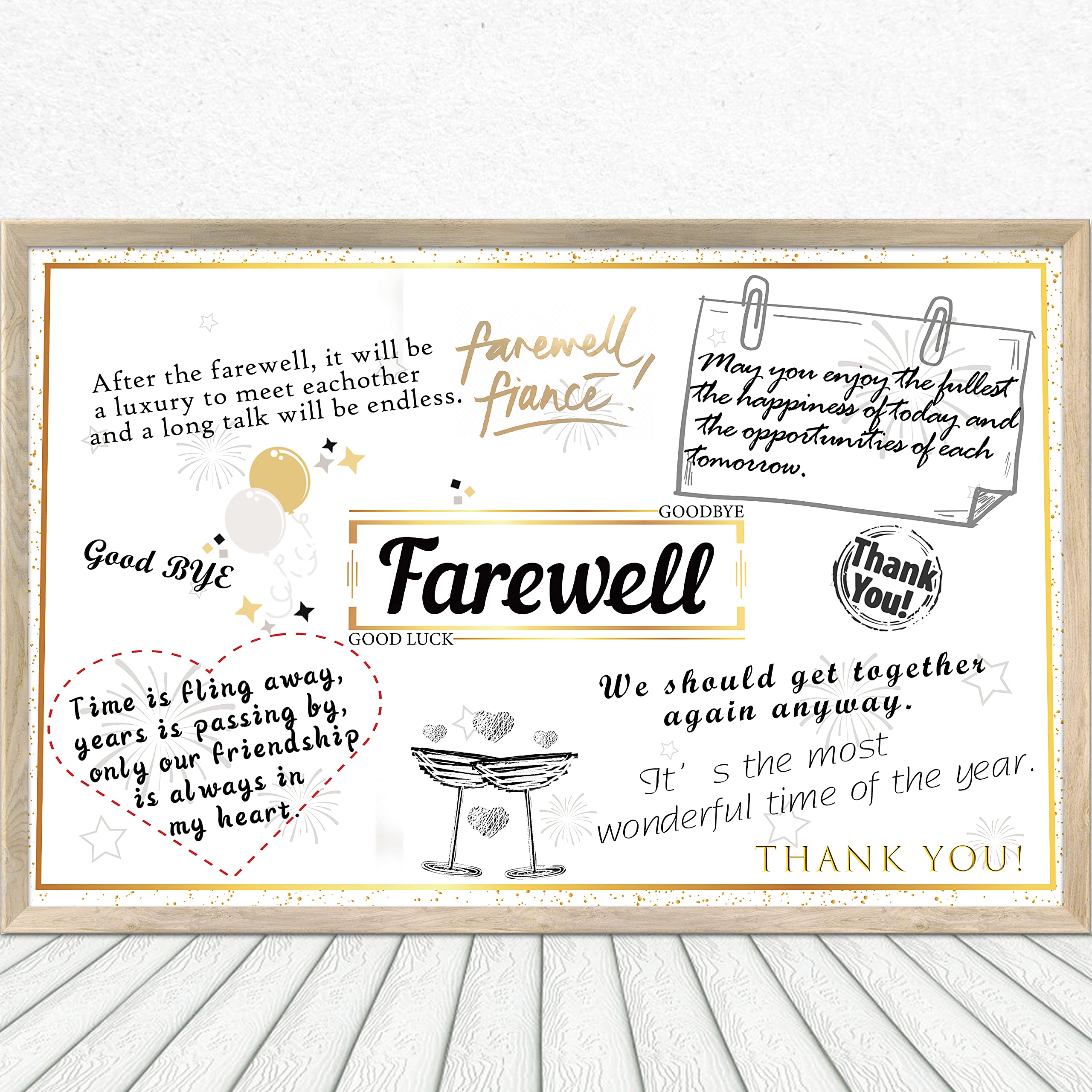 Buy Fiupan Going Away Party Decorations Farewell Jumbo Card We Will ...
