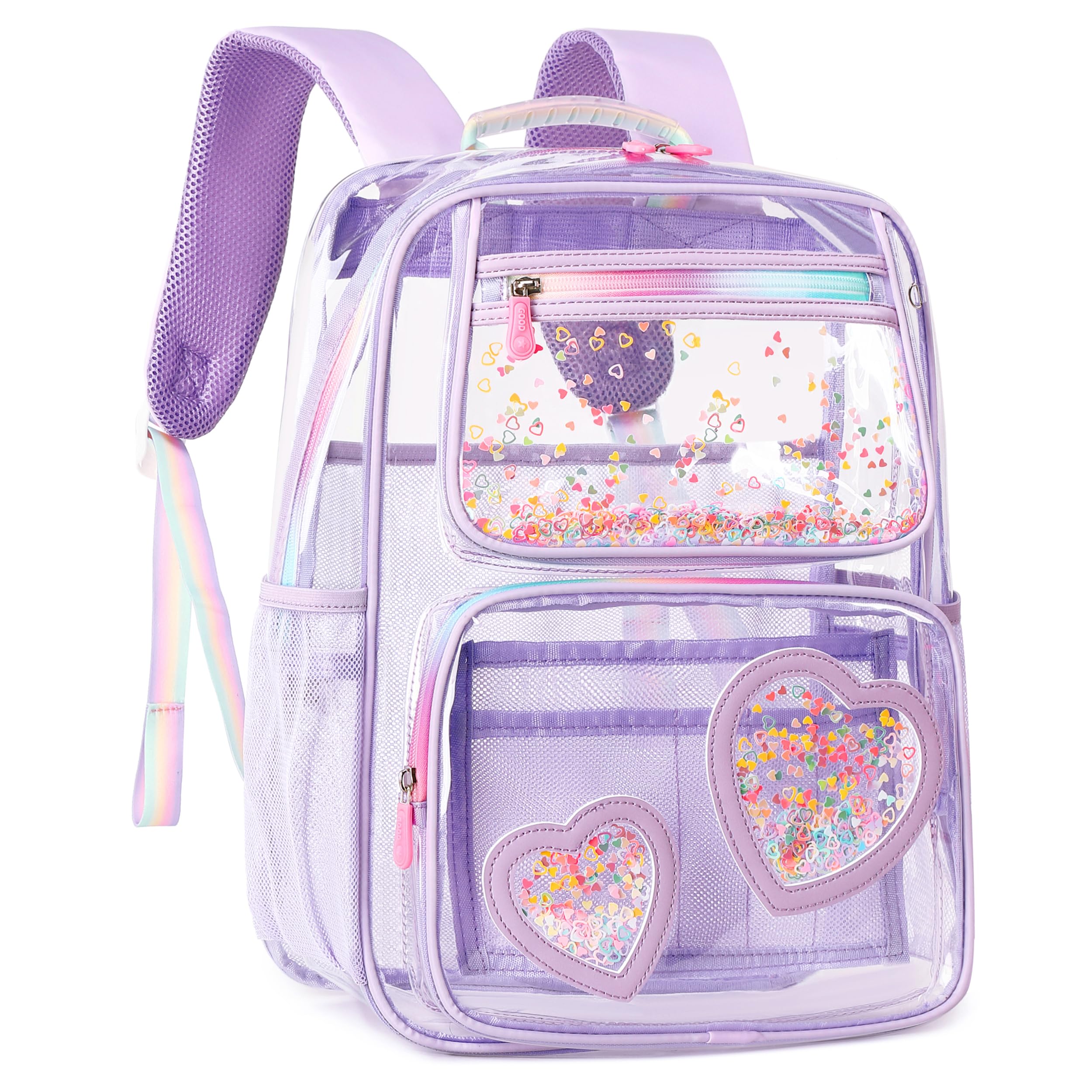 Amazon.com | KIDNUO Clear Backpack for Girls Kids Bookbags Transparent ...