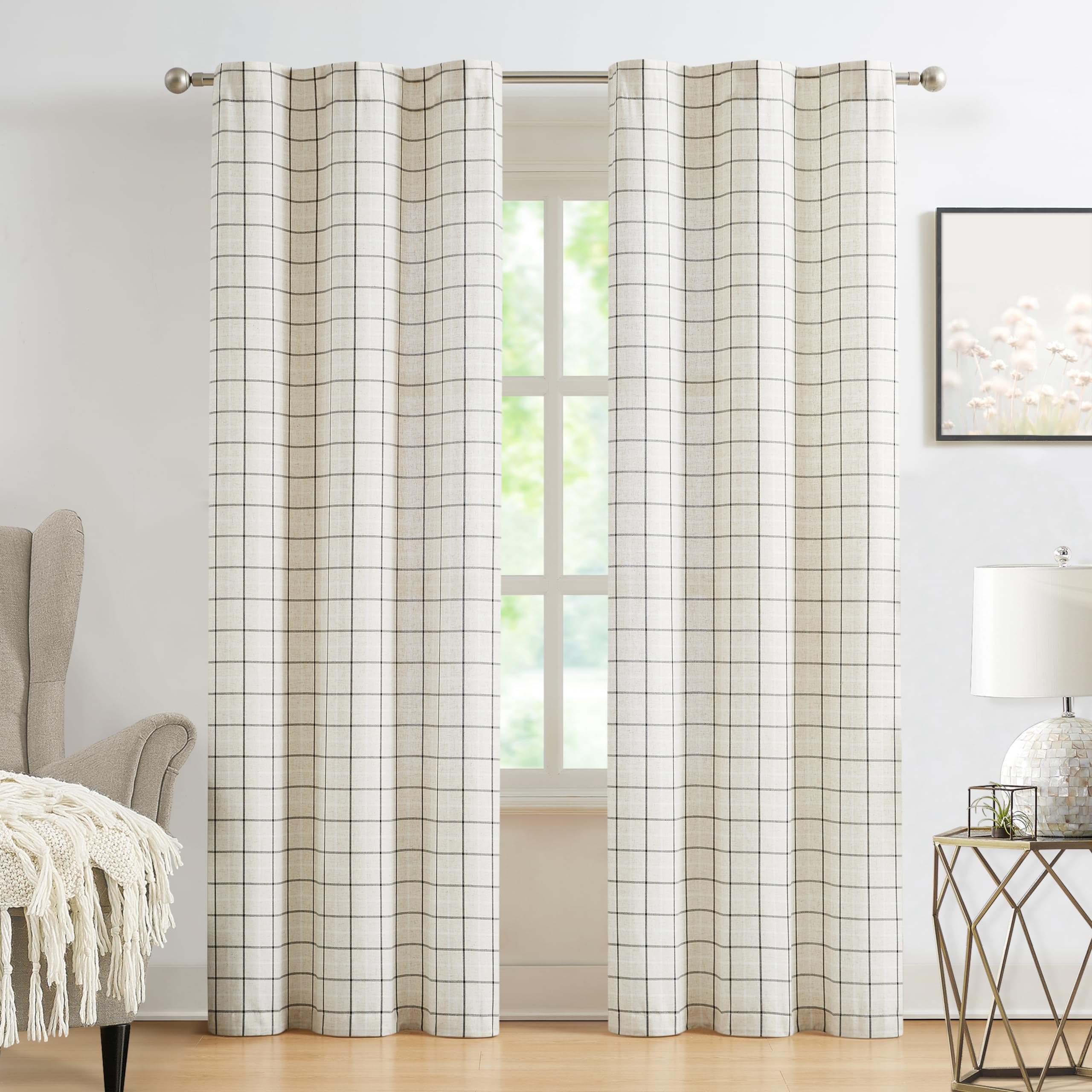 Flannel Curtains Check And Plaid Curtains | Checkered Drapes And