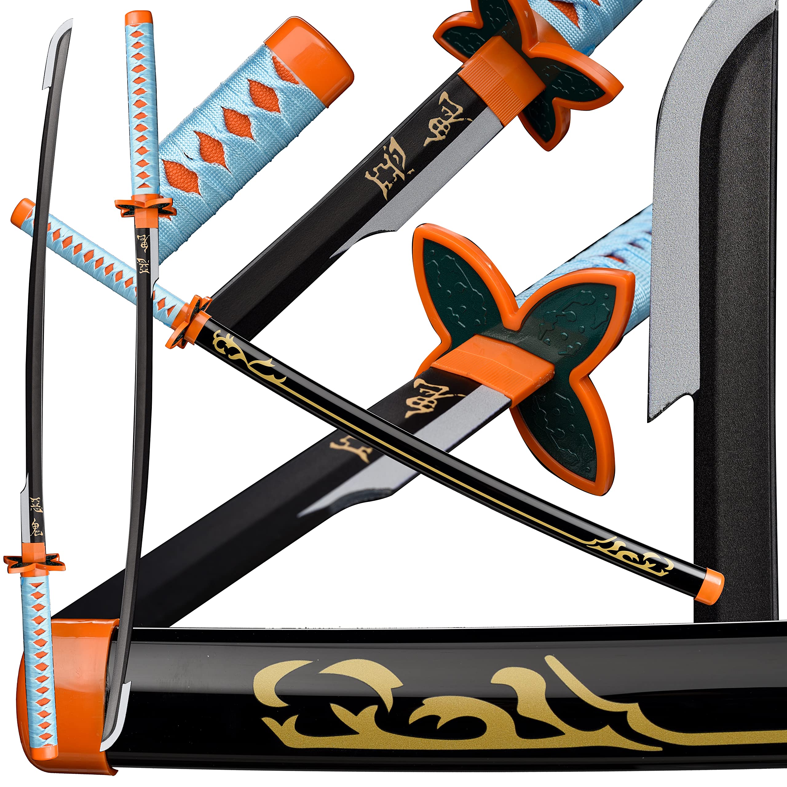 Anime Cosplay Sword Demon Slayer Cosplay Swords Set - Tanjirou, Zenitsu ...
