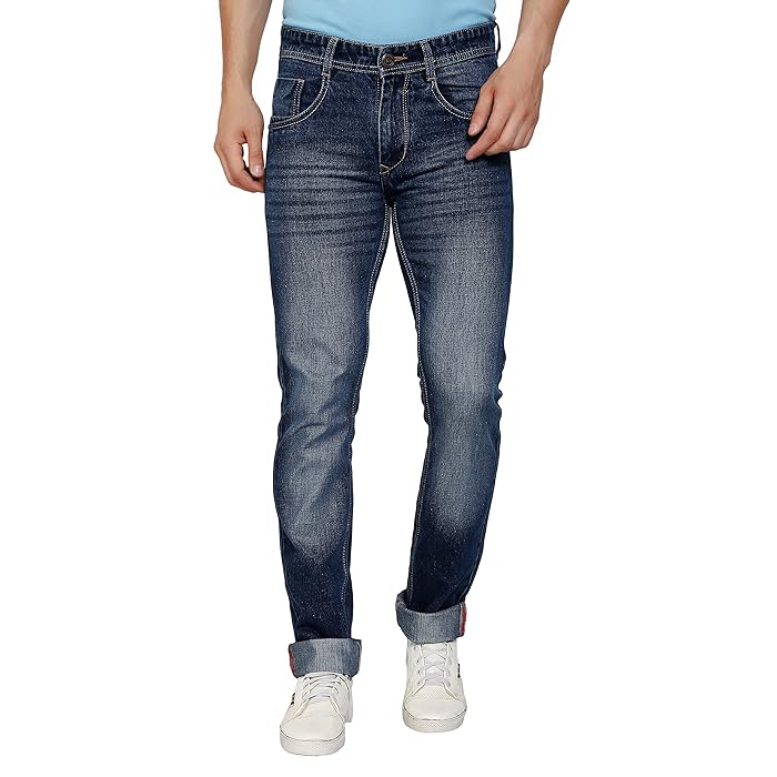 Buy Peplos- Slim Fit Dark Blue Color Premium Class Denim Jeans for Men ...