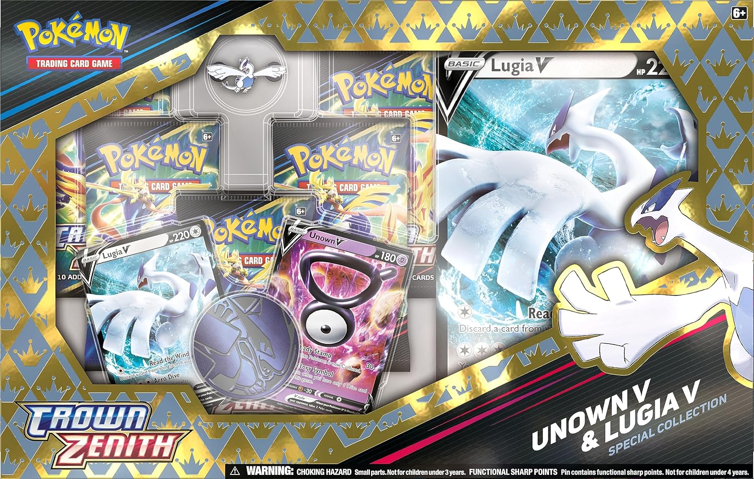 Amazon.com: Pokemon Trading Card Game: Unown V & Lugia V Crown Zenith ...