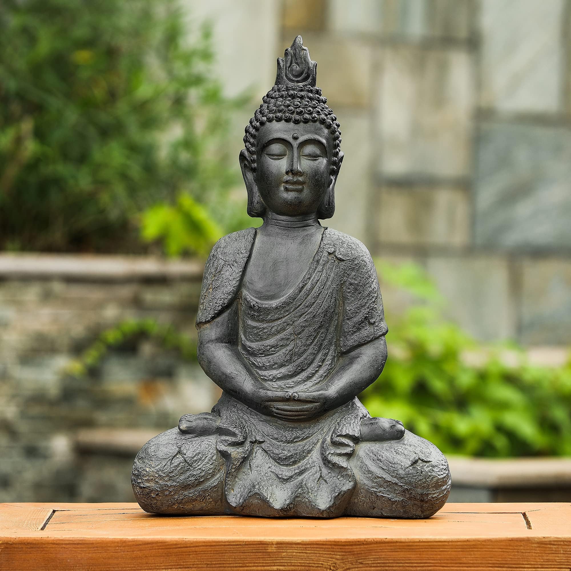Amazon.com: Deco 79 Polystone Buddha Decorative Sculpture Meditating ...