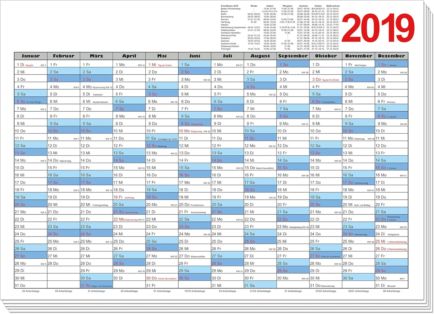 Wrth Kalender 2019 Models Namen