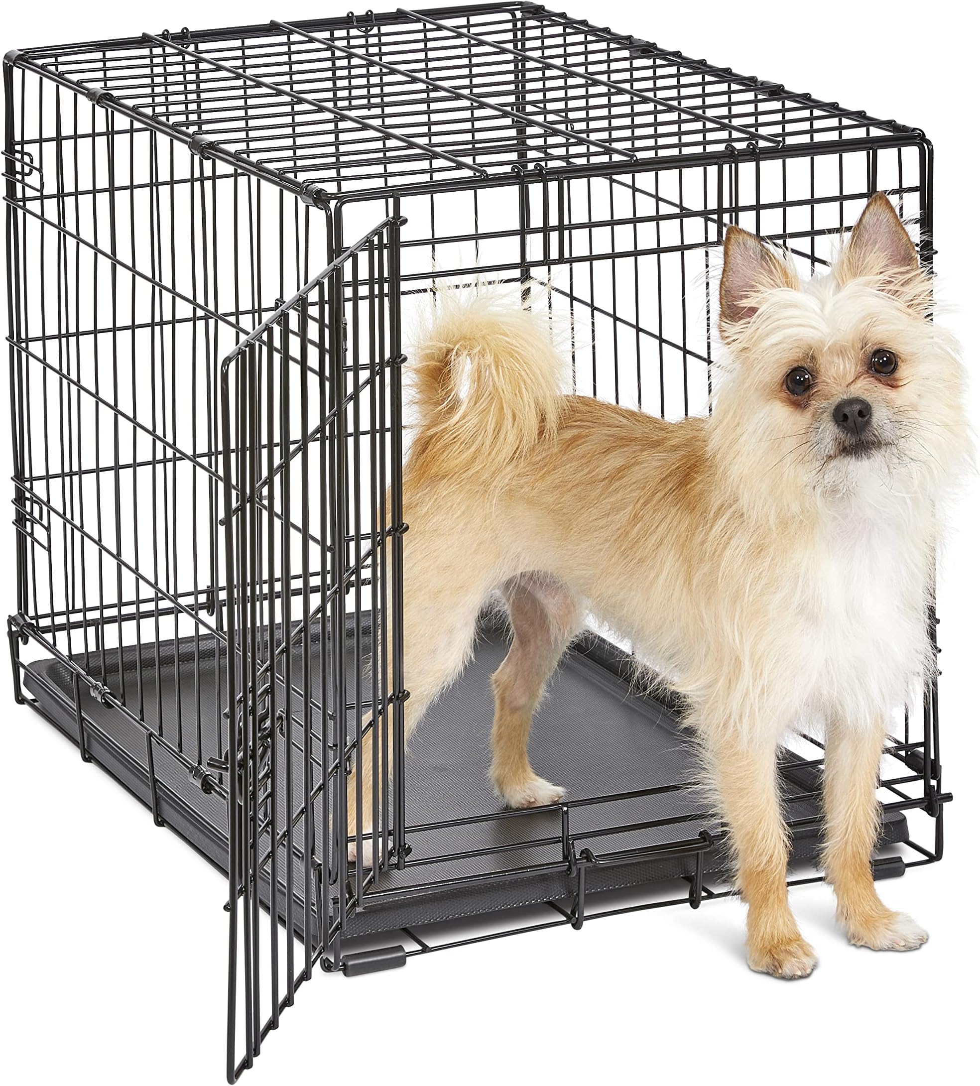 New World Pet Products Folding Metal Dog Crate; Single Door 24 ...