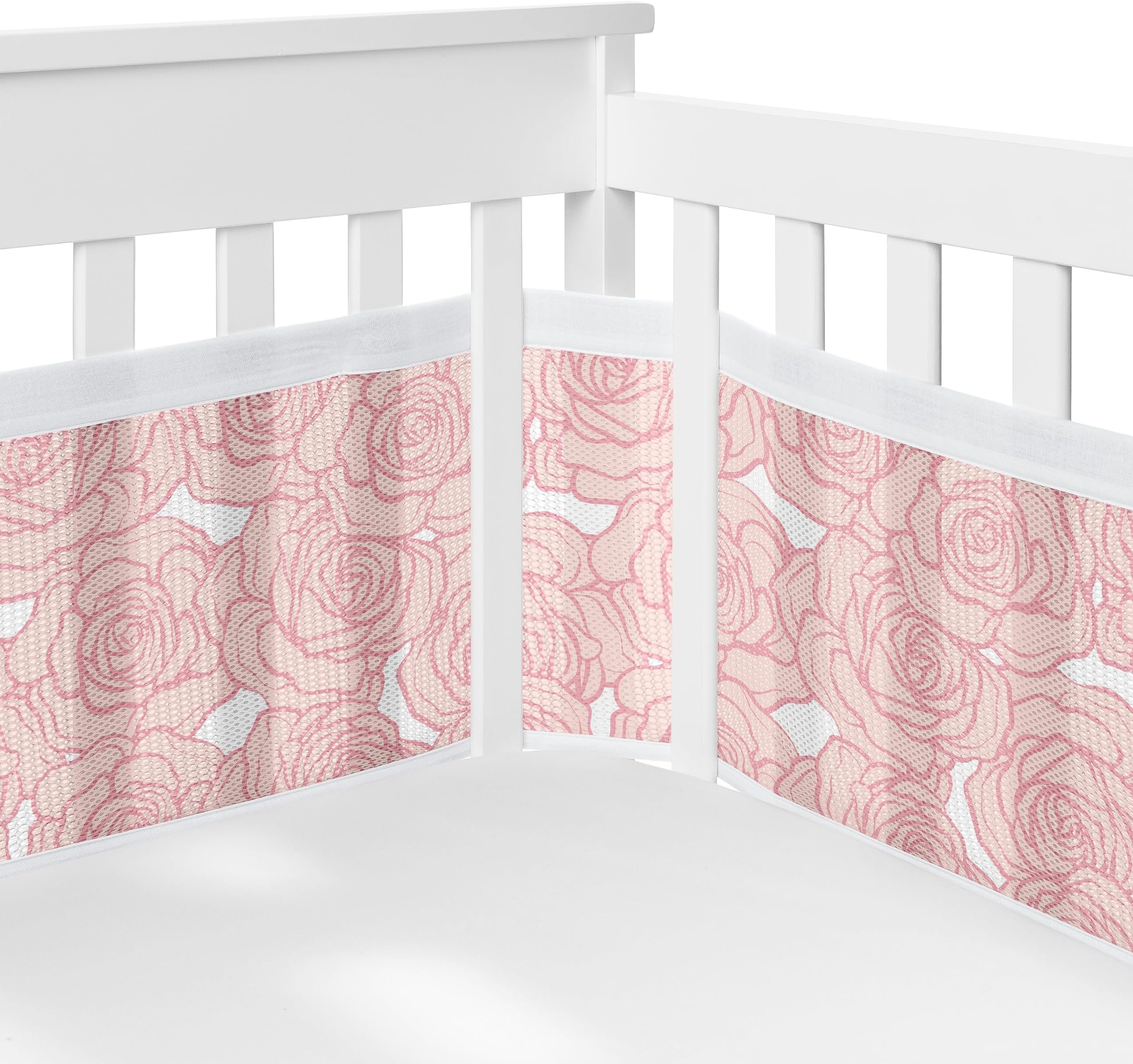 Amazon.com: BreathableBaby Breathable Mesh Crib Liner – Deluxe Ruffle ...