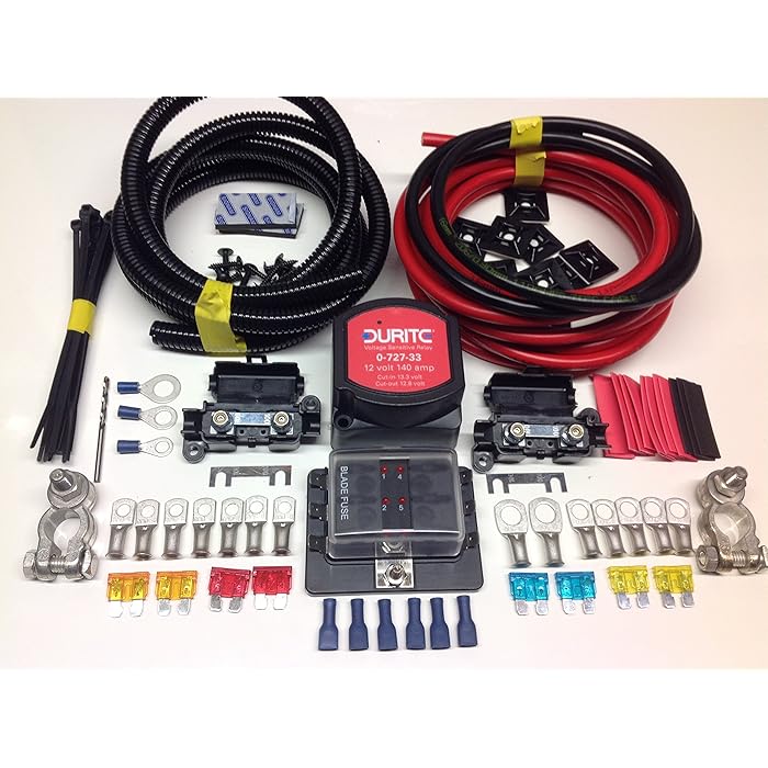 Buy 6mtr Pro Split Charge Kit 12v 140a Durite VSR + Battery Terminals ...