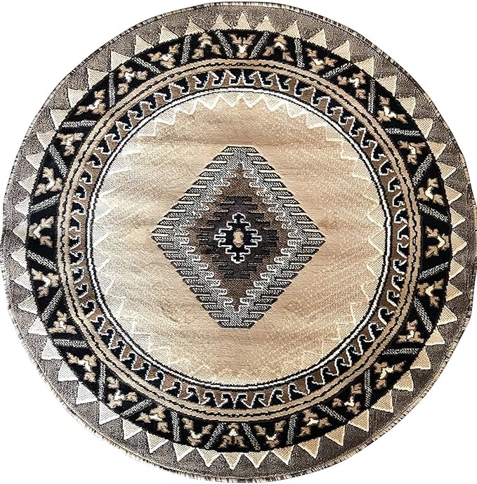 Amazon.com: Kingdom Southwest Native American Round Indian Berber Beige ...