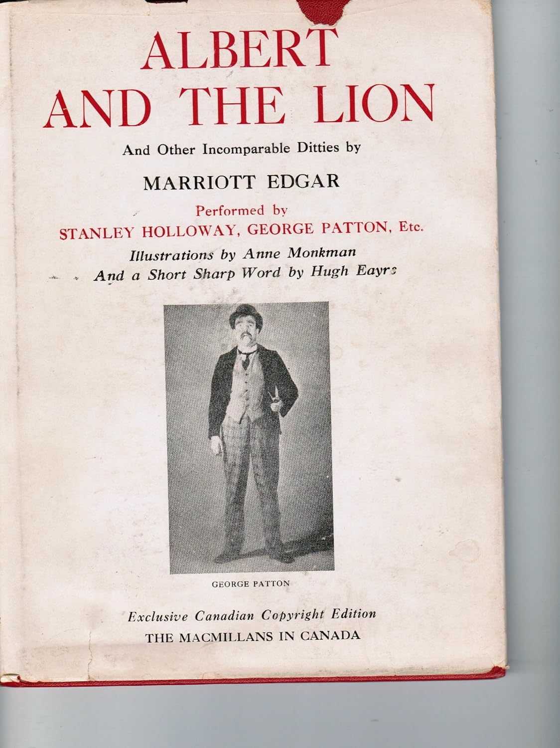 Albert And The Lion And Other Incomparable Ditties: Marriott Edgar ...