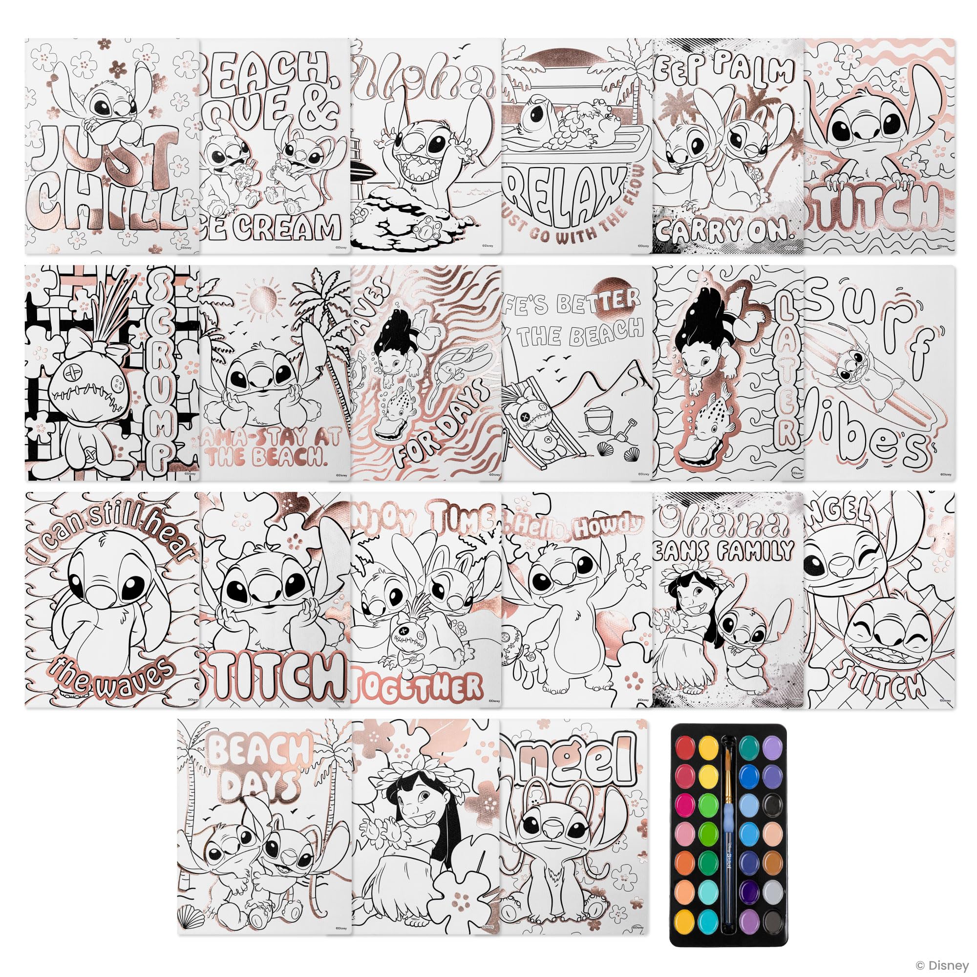 Snapklik.com : Fashion Angels Disney Stitch Watercolor Poster Set ...