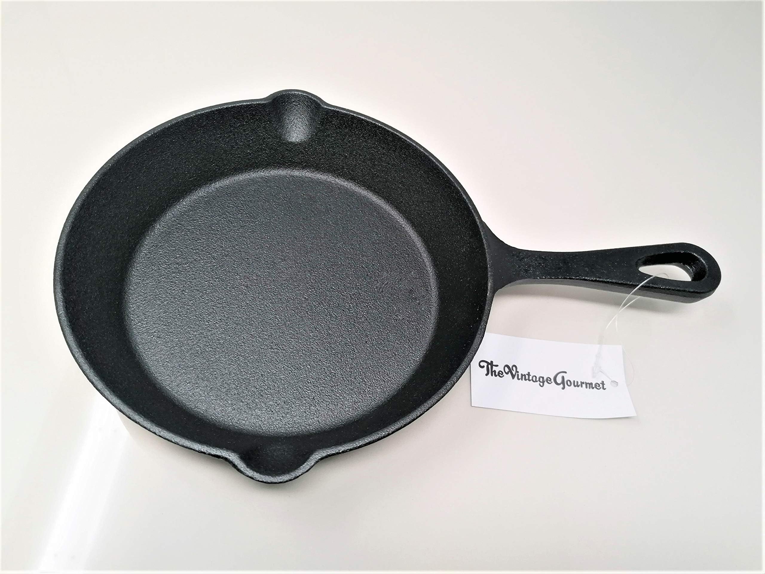 Artesa Small Frying Pan, Cast Iron, Non Stick, with Wooden Serving ...