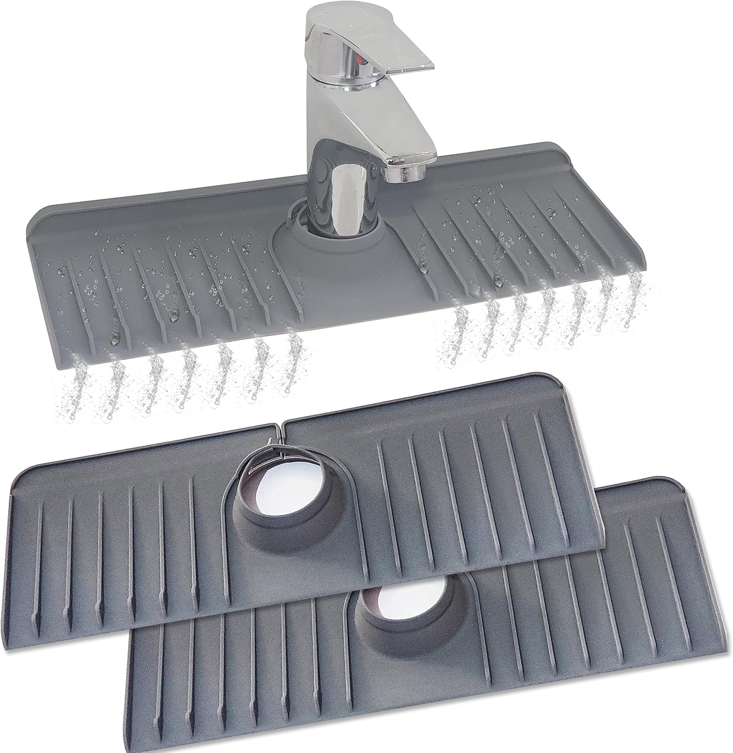 Amazon.com: Kitchen Sink Faucet Splash Guard - Silicone Faucet Mat ...