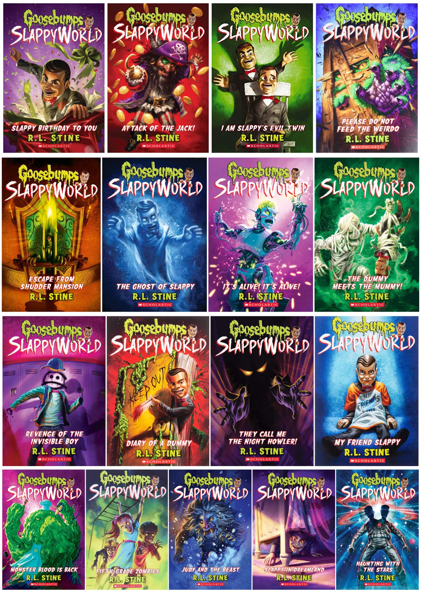 Goosebumps SlappyWorld Series Complete 17 Books Collection (#1 - #17 ...