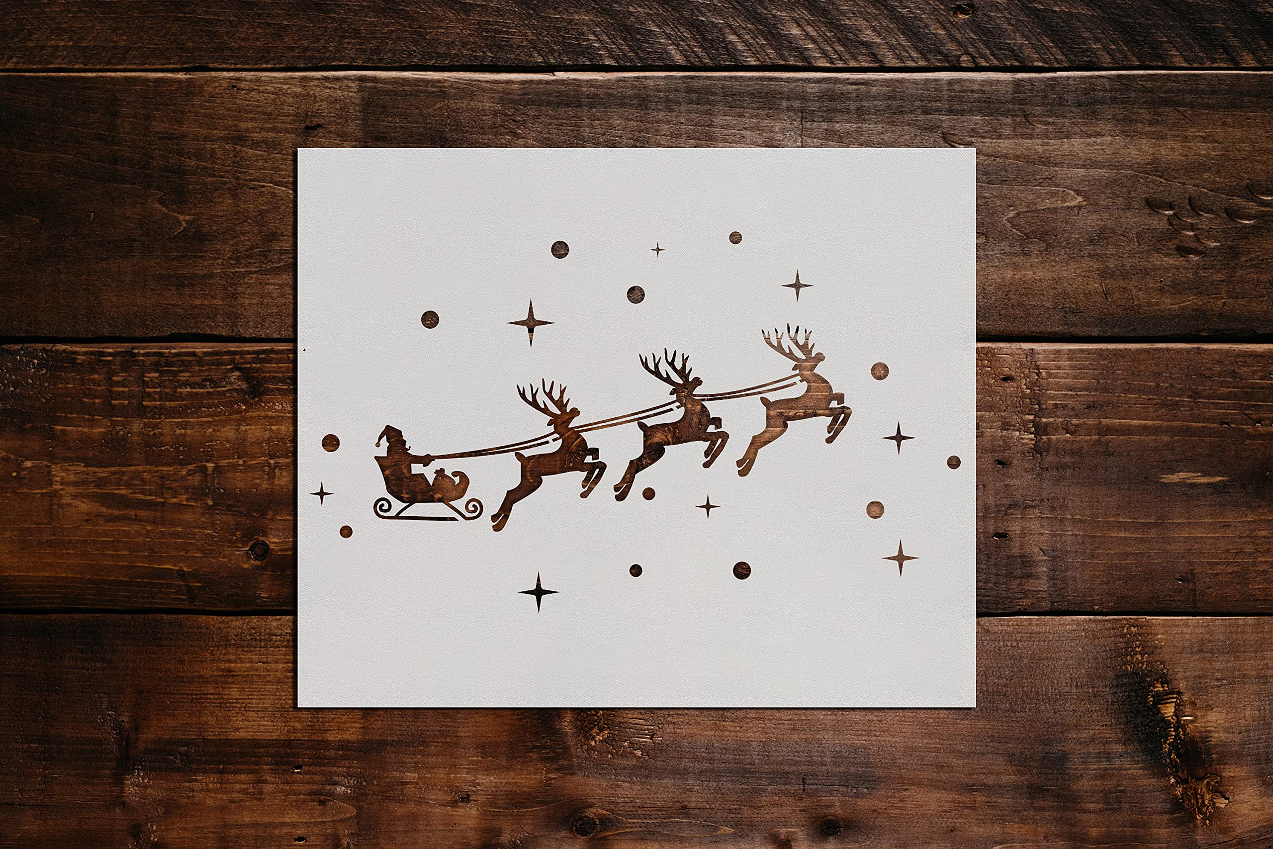 Santa Sleigh Stencil