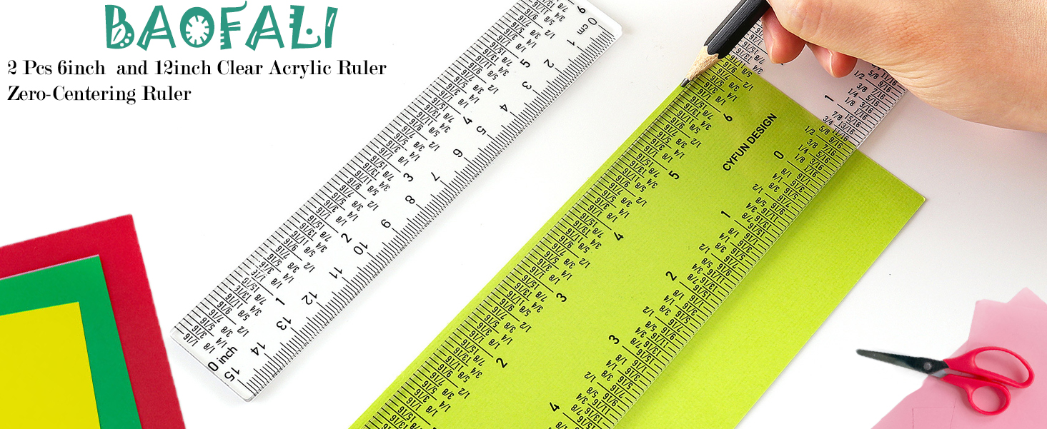 Watch Clear Acrylic Ruler Zero-Centering Ruler on Amazon Live