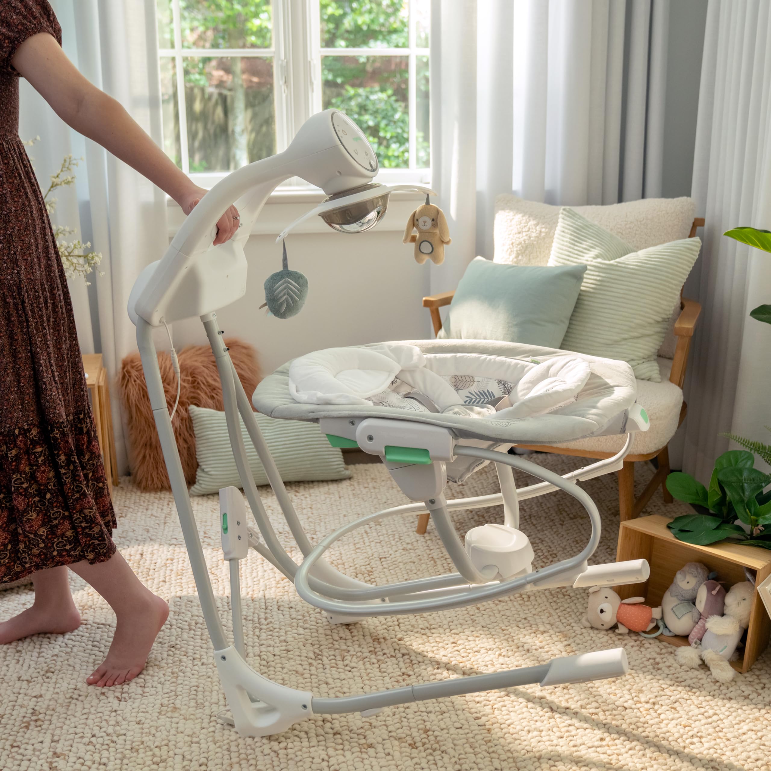 Snapklik.com : Ingenuity InLighten 2-in-1 Soothing Baby Swing & Rocker ...