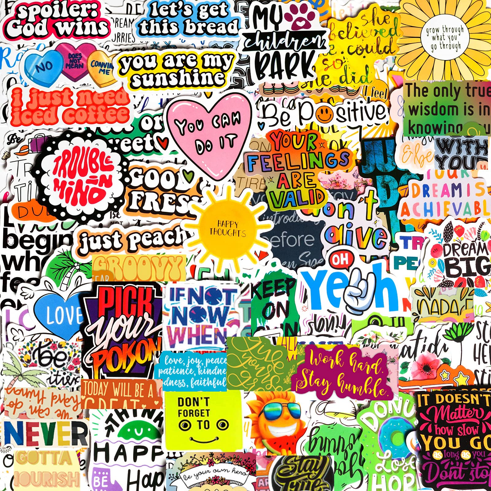 Buy 200PCS Inspirational Words Stickers for Laptop, Motivational Quote ...