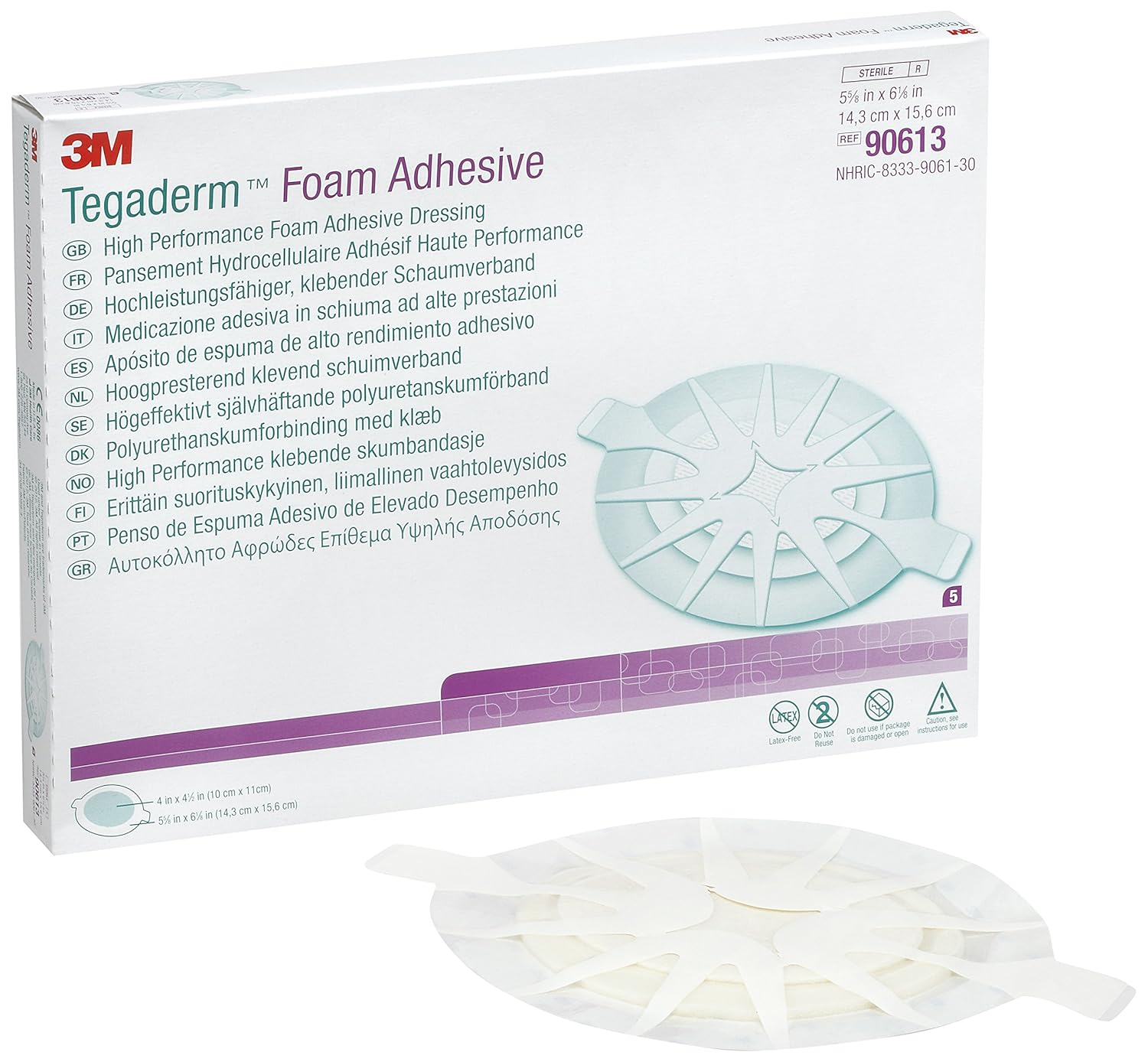 Amazon.com: 3M(TM) Tegaderm(TM) High Performance Foam Adhesive Dressing ...