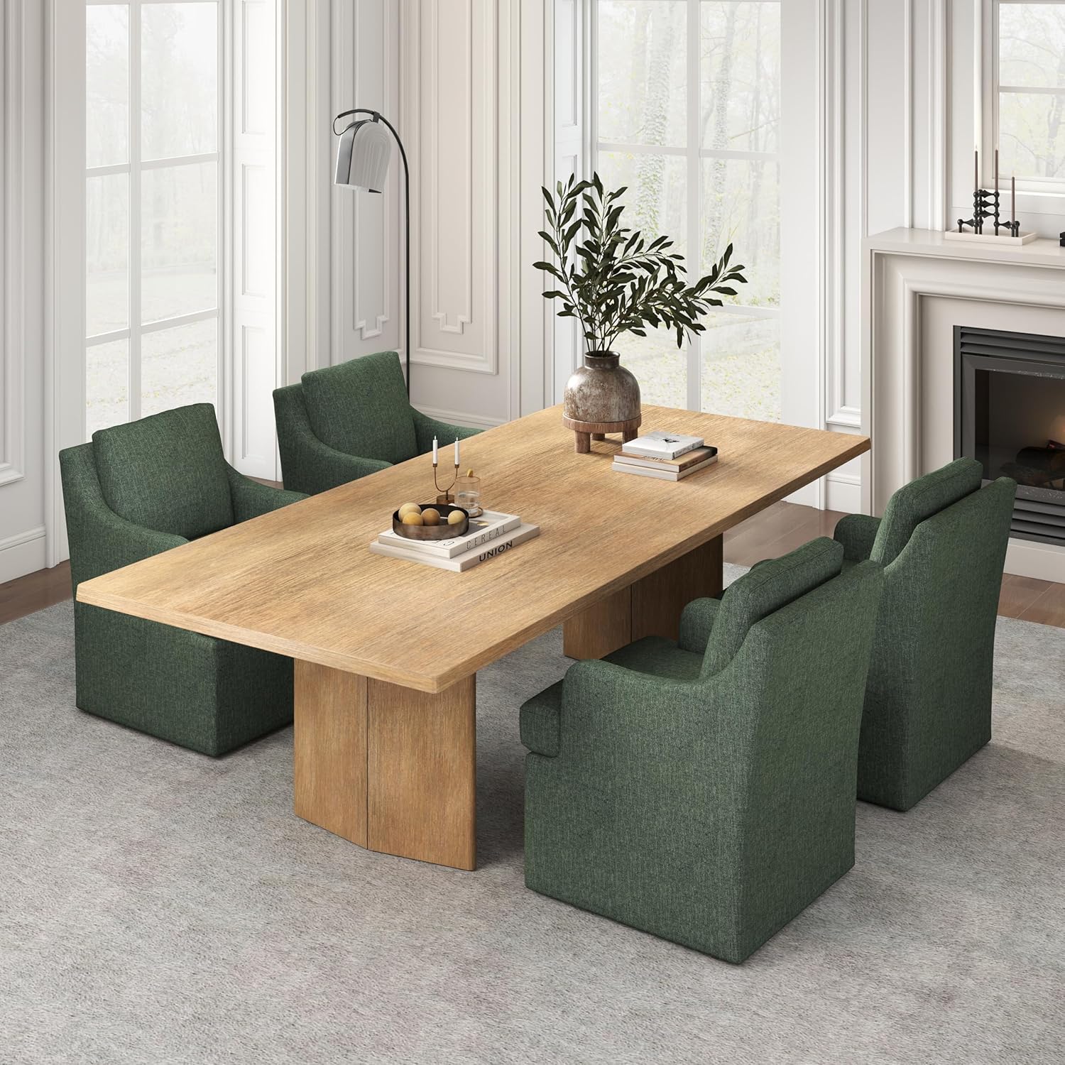 Amazon.com - VKNOW Upholstered Dining Chairs Set of 4, Modern Kitchen Chairs Dinner Chairs with ...