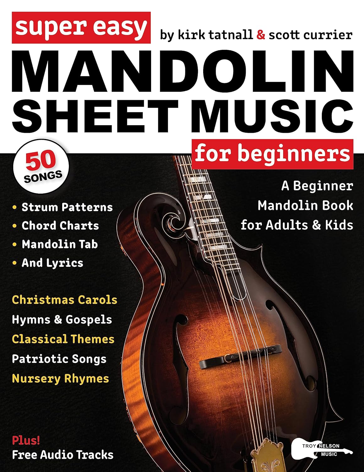 Super Easy Mandolin Sheet Music for Beginners: A Beginner Mandolin Book ...