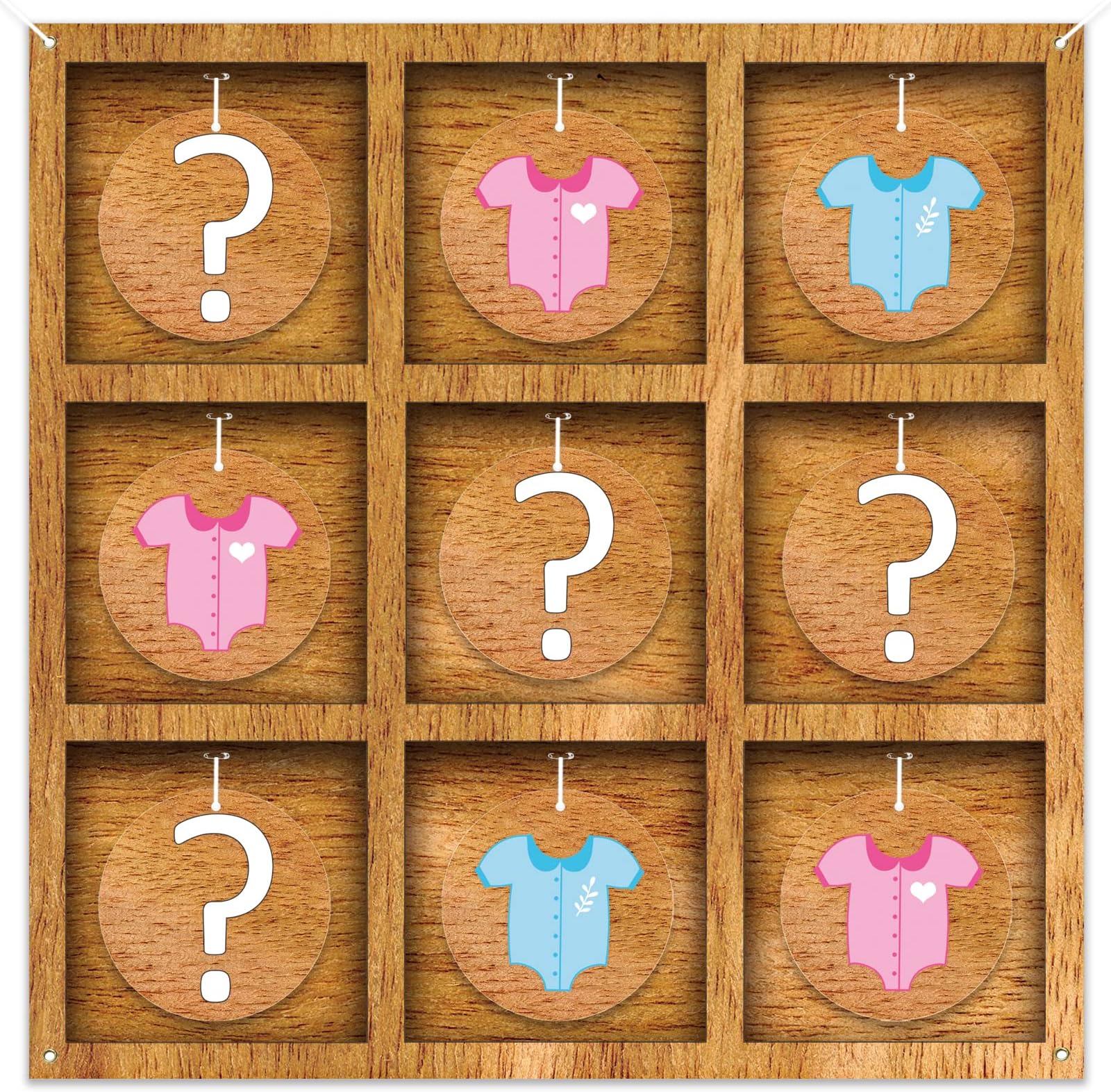 Amazon.com: AerWo Gender Reveal Games Tic Tac Toe Board Game with 10 ...