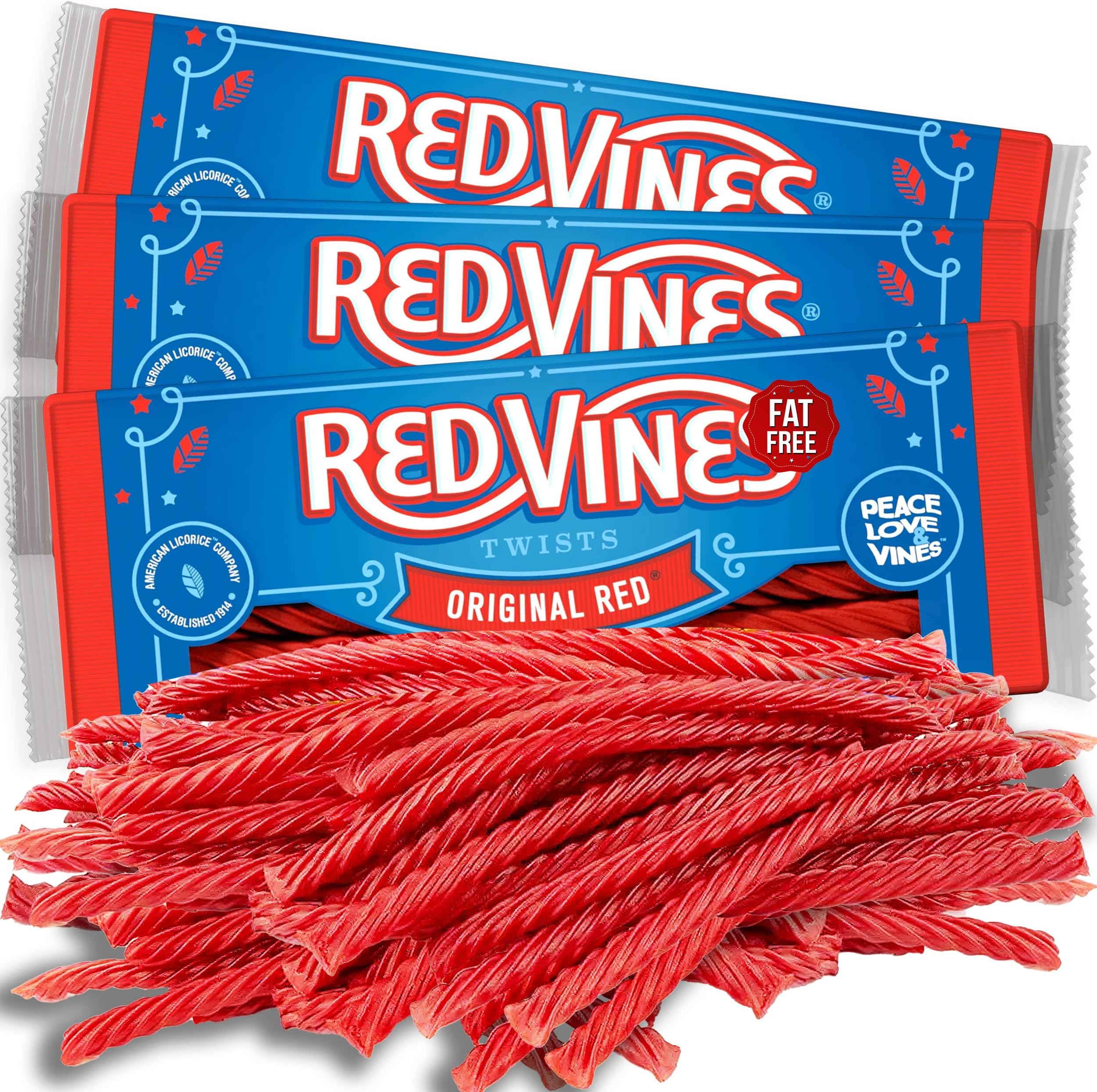Amazon.com : RedVines Red Licorice Bulk, 3 Pack, Original Red Licorice ...