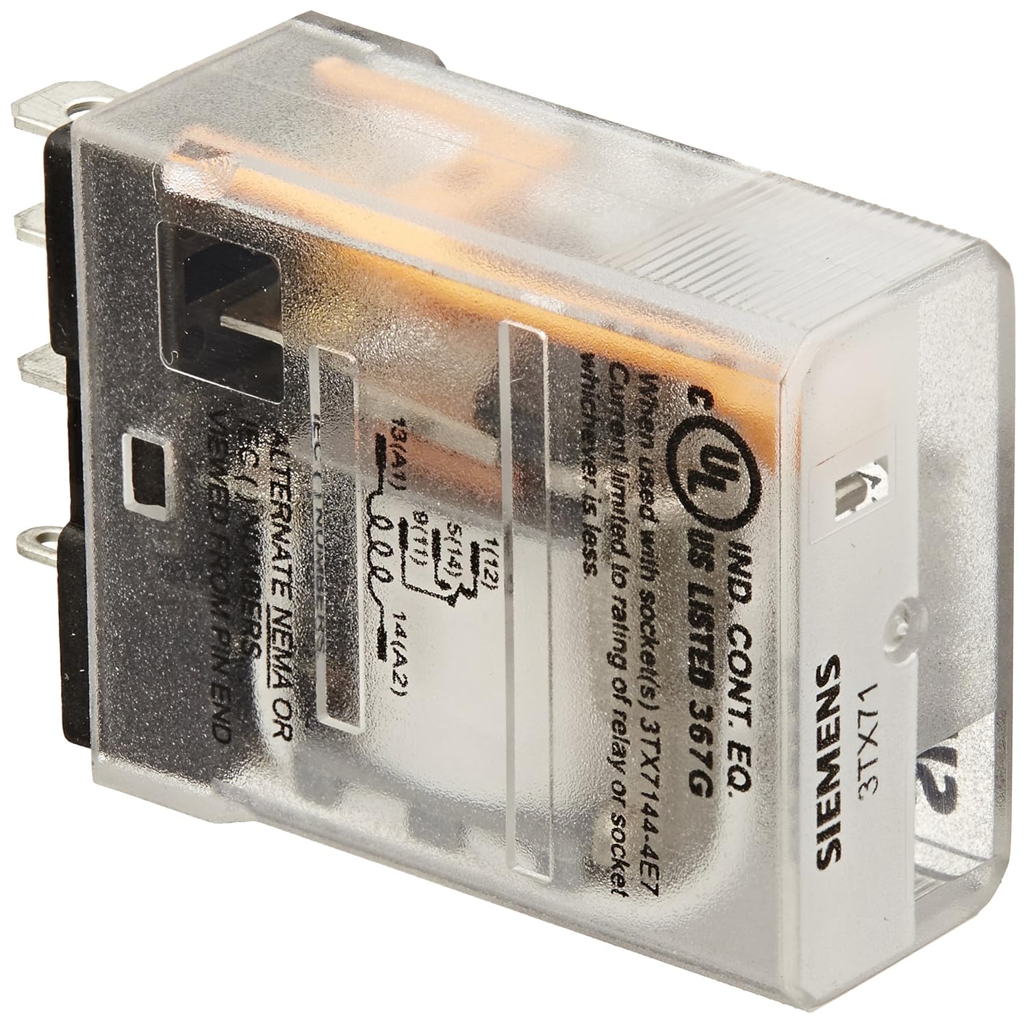 Amazon.com: Basic Plug in Relay, Square Base, Narrow, Mechanical Flag ...