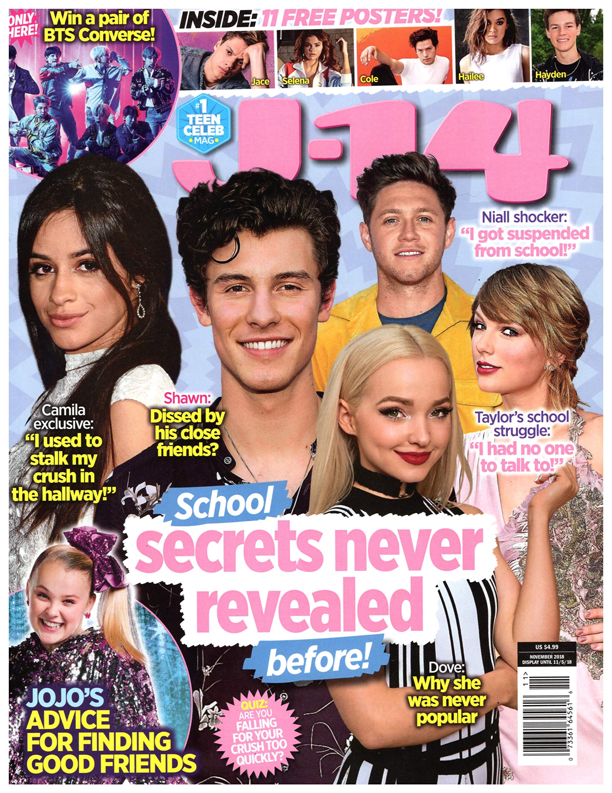 J 14 Magazine November 2018 Camila Cabello Shawn Mendes Niall ...