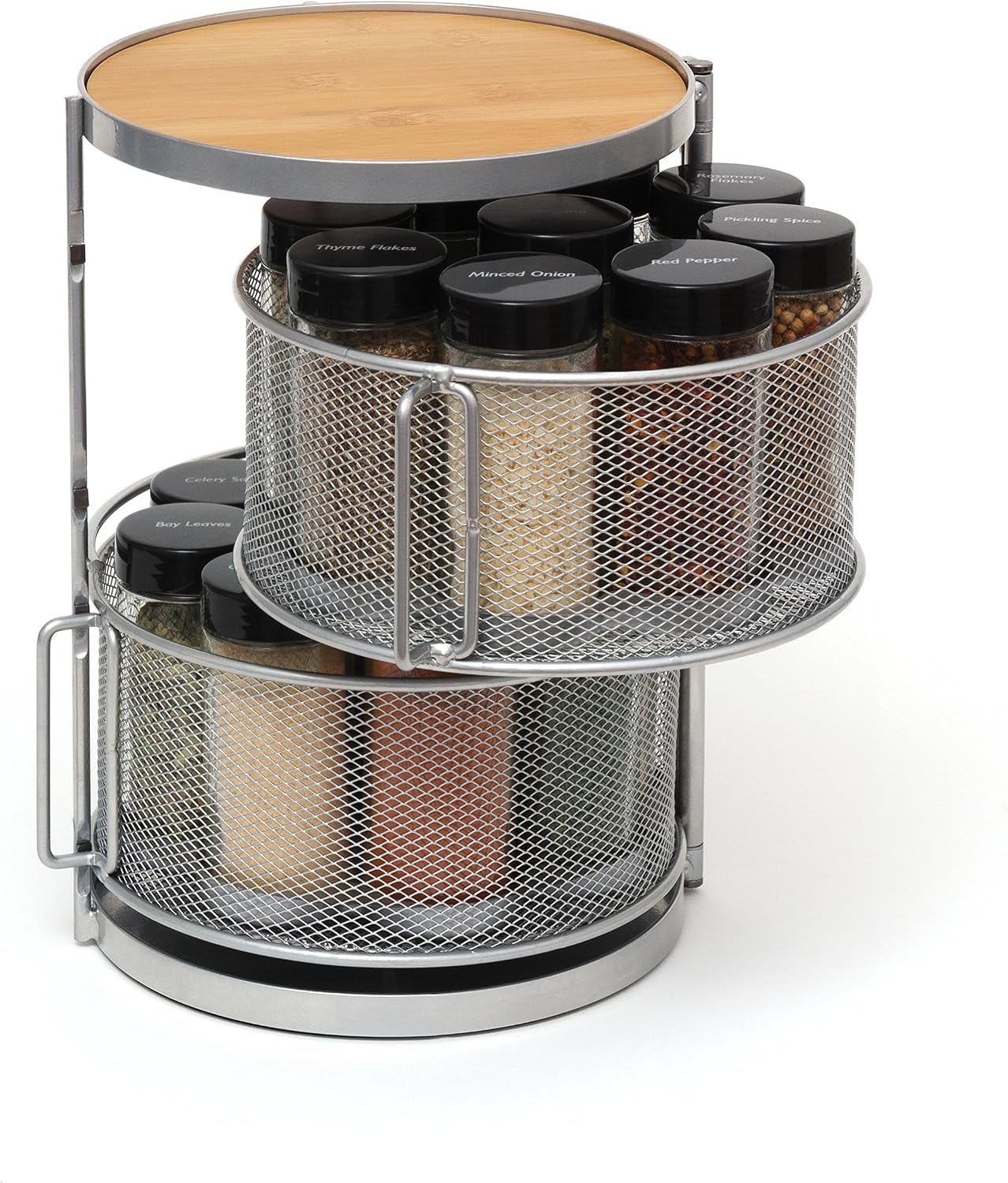 Amazon.com: Lipper International Round 2-Tier Spice Tower with 18 ...