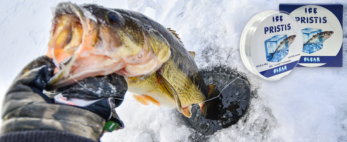 Watch Pristis Fluorocarbon Coated Ice Fishing Line on Amazon Live