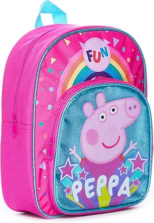 Peppa Pig Rainbow Childrens Backpack Pink : Amazon.co.uk: Fashion