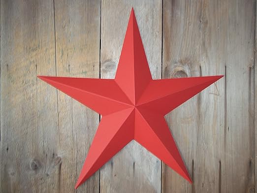 Amazon.com: Heavy Duty Metal Star 24" Painted Solid Radiant Red. These ...