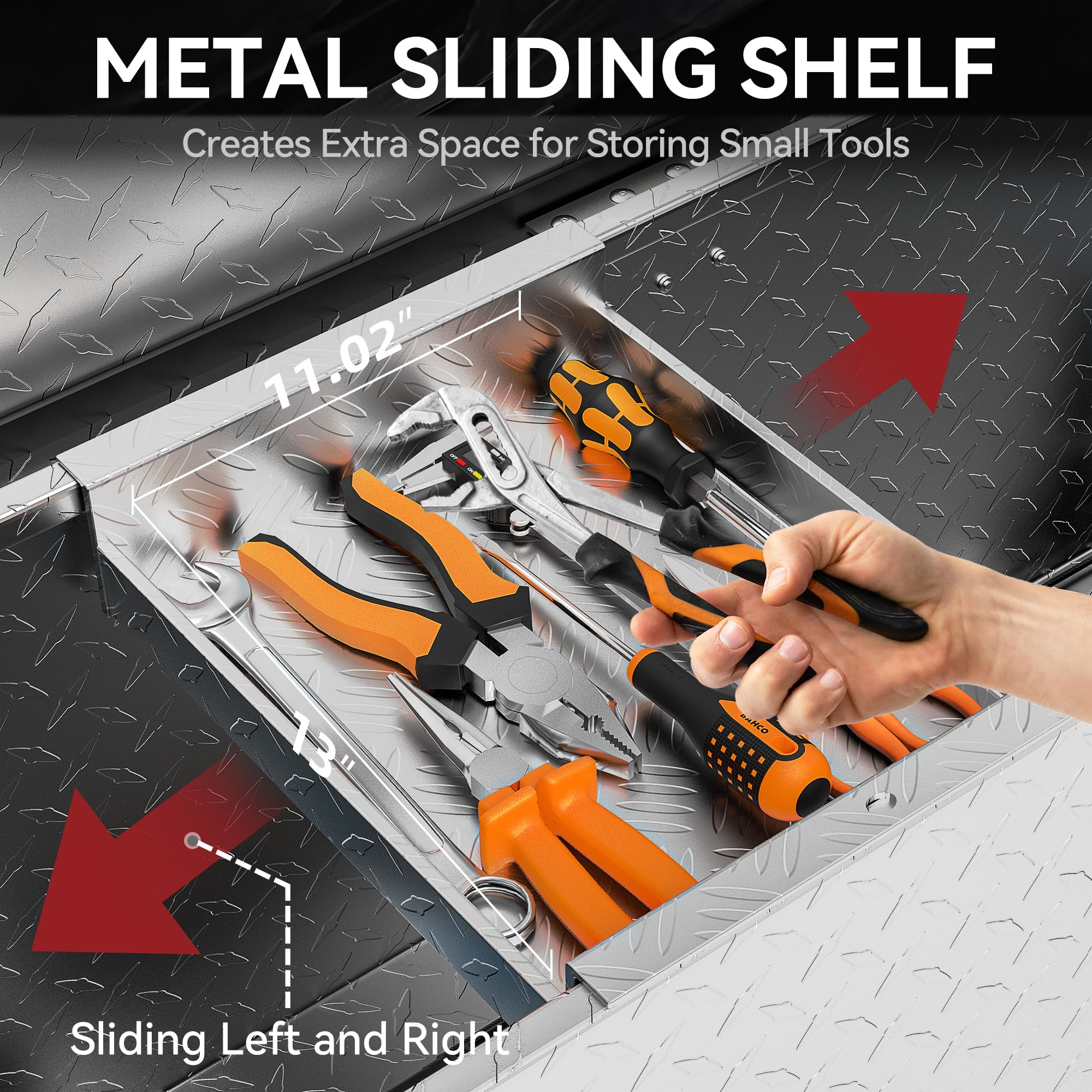 Snapklik.com : YITAMOTOR 48 Inch Truck Bed Tool Boxes Heavy Duty Aluminum