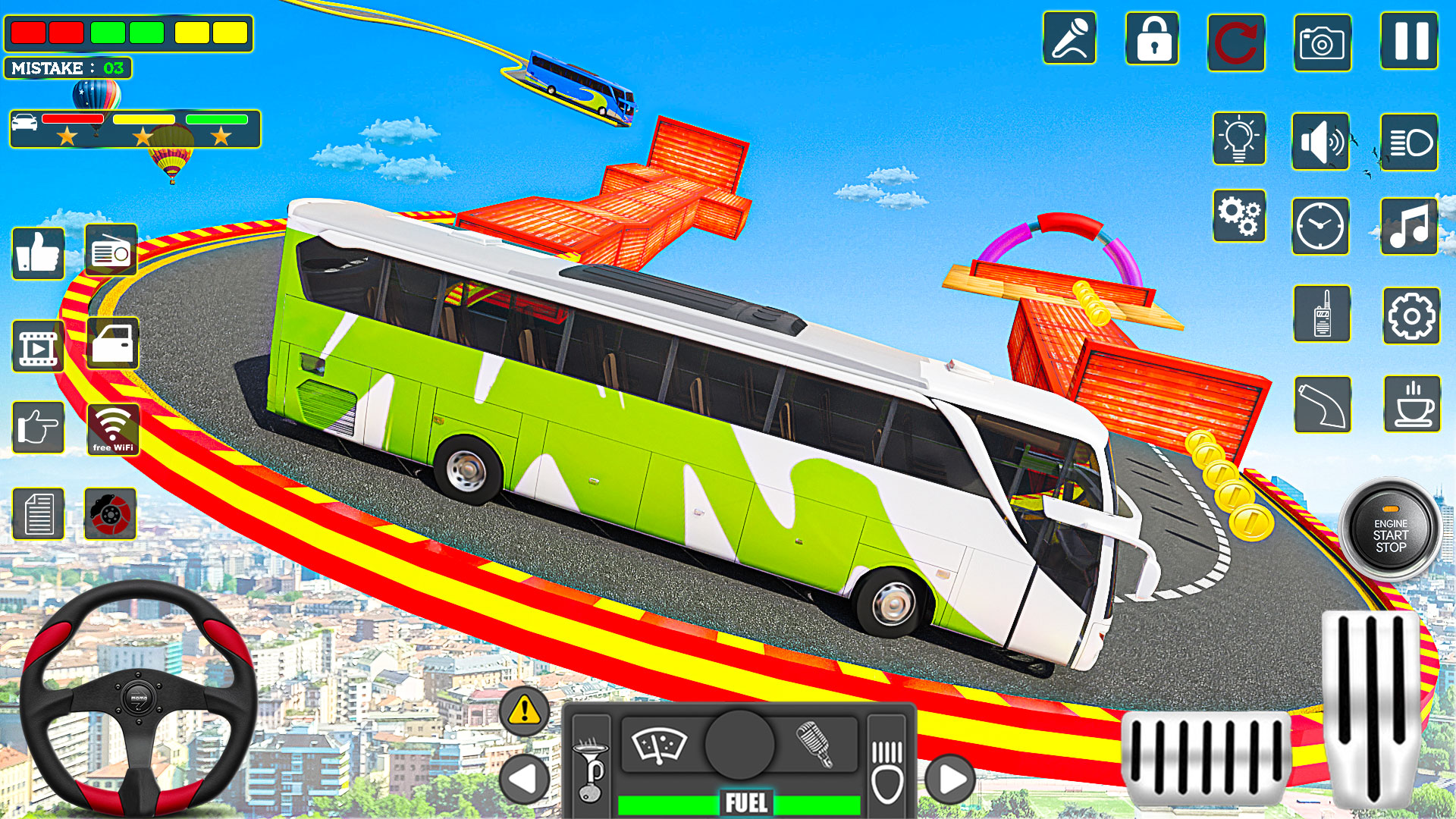Mega Ramp Coach Bus Stunt Driving Bus Simulator Coach Games Bus Games ...