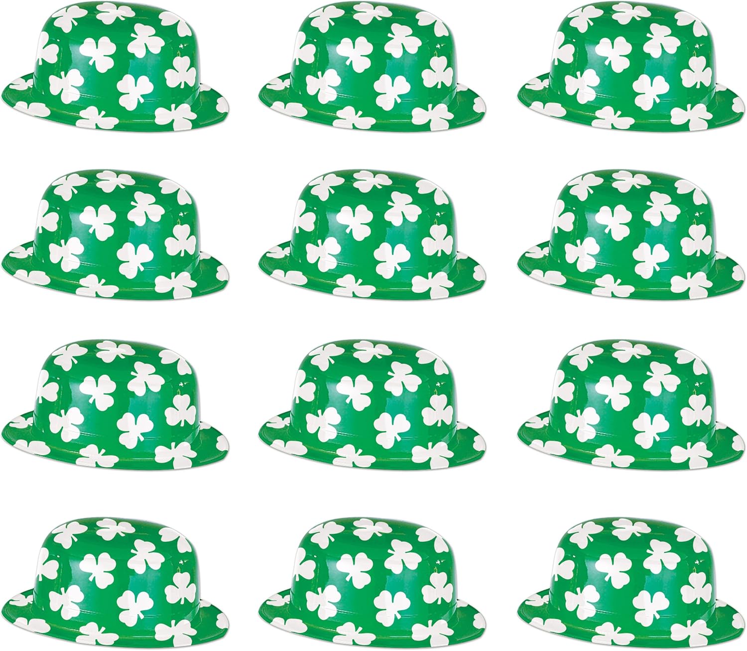 Amazon.com: Plastic Shamrock Derby Hats 12 Piece : Home & Kitchen