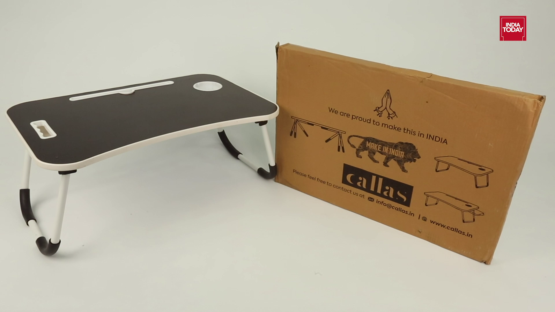 Watch Callas Multipurpose Foldable Laptop Table with Cup Holder on ...