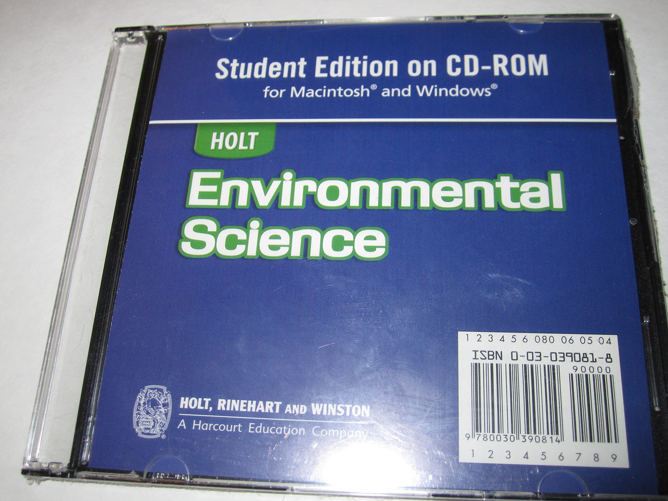 Holt Environmental Science: Student Edition CD-ROM for Macintosh and ...