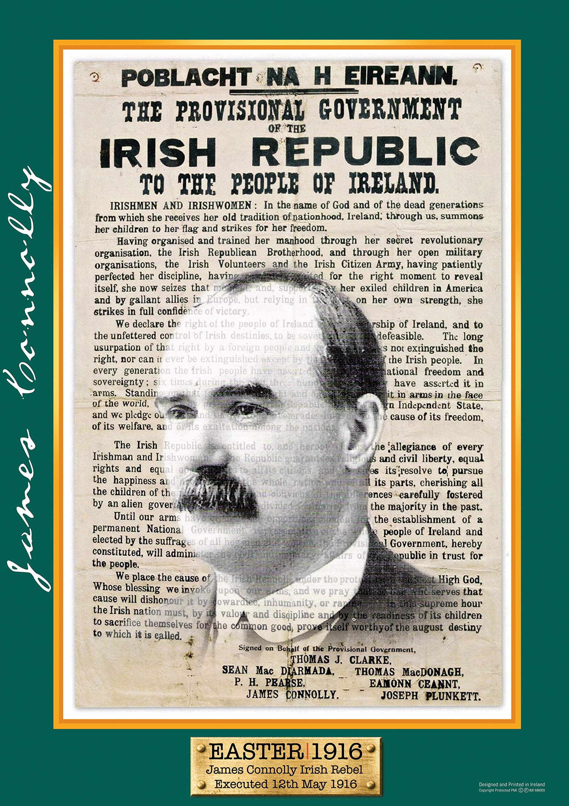 Exclusive A3 Easter 1916 James Connolly Poster - Irish Rebel Leader ...