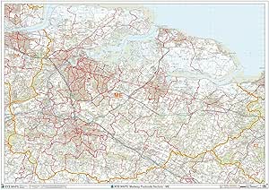 Medway - ME - Postcode Wall Map - Paper : Amazon.co.uk: Stationery ...